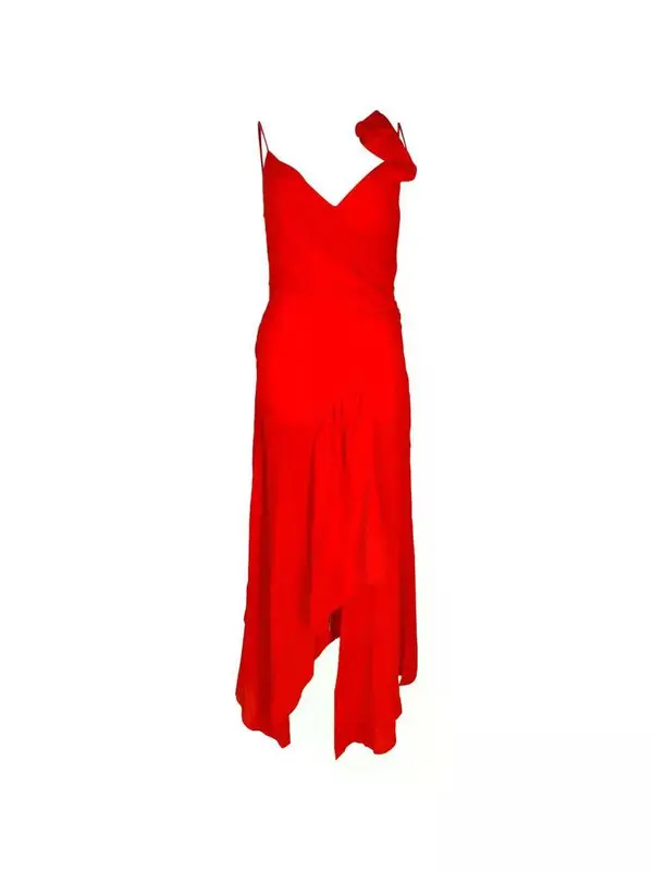 Diane Von Furstenberg Wrap-accent Asymmetric Dress - Red