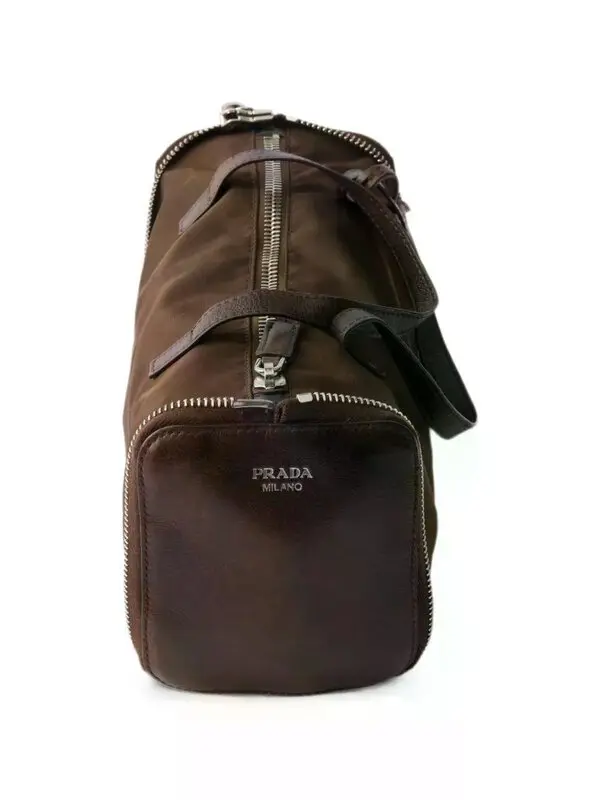 Prada Re-nylon And Leather Foldable Mini Duffel Bag