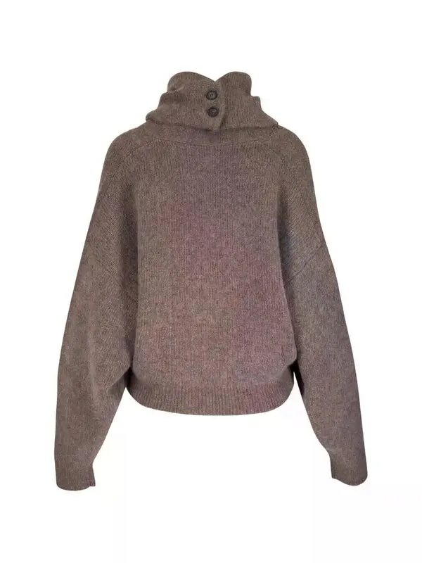 Le Kasha Button-up Rib-knit Cardigan - Brown