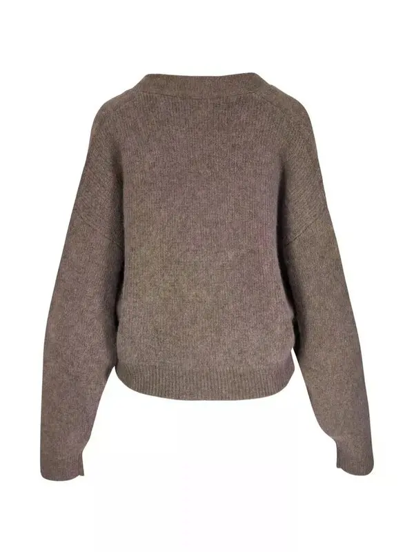 Le Kasha Button-up Rib-knit Cardigan
