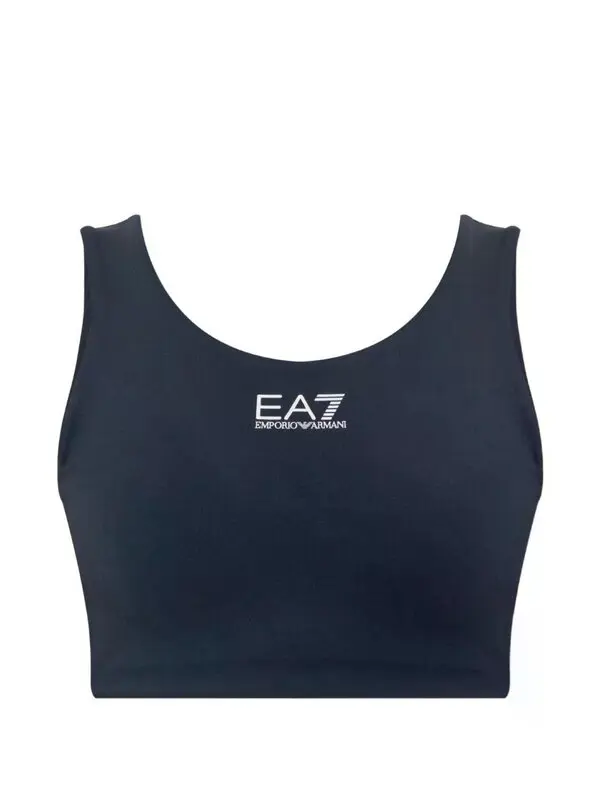 EA7 Logo-print Crop Top