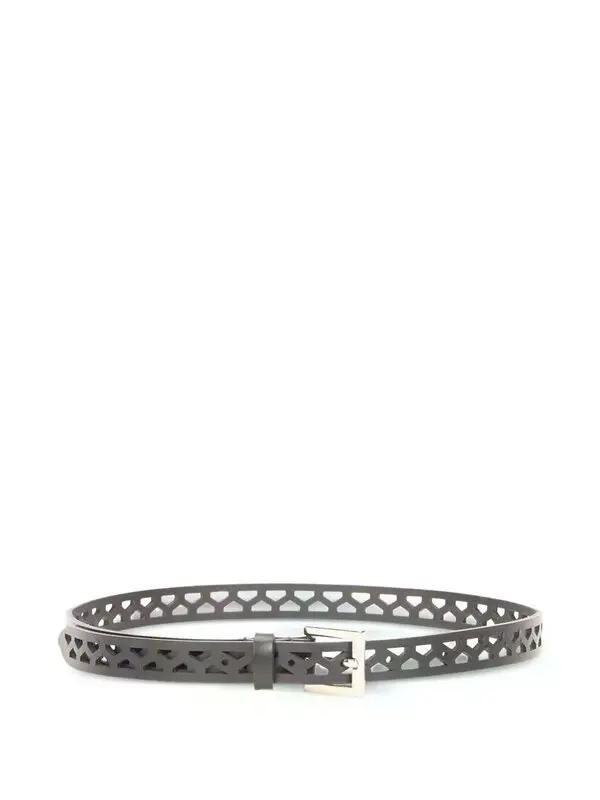 Alberta Ferretti Cut-out Leather Belt - Black