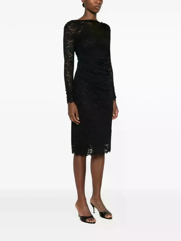 Diane Von Furstenberg Darrius Long Sleeve Lace Mini Dress