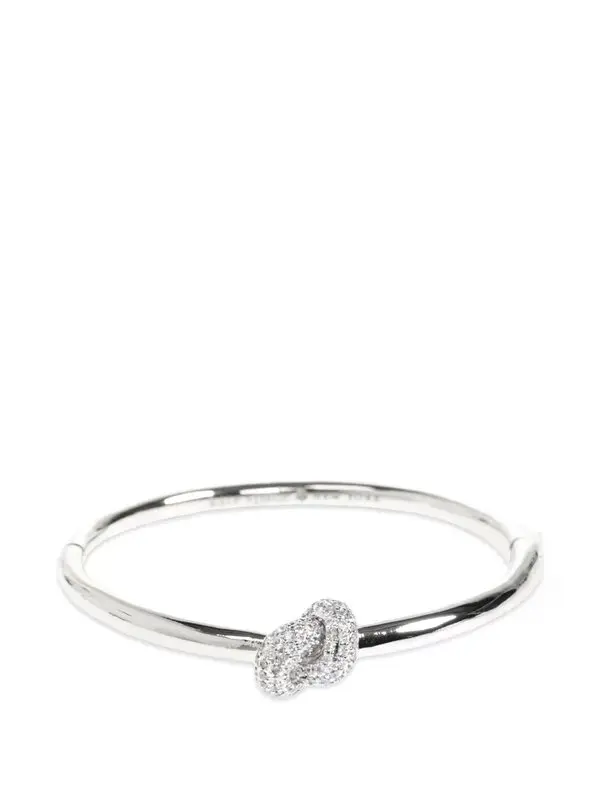 Kate Spade New York Crystal-embellished Knot Bangle - Silver
