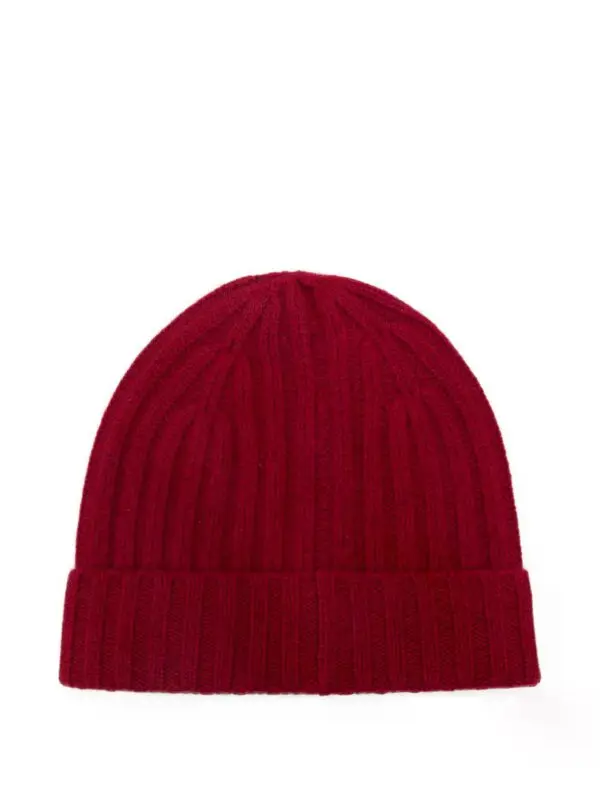 BEYOU Ribbed-knit Beanie Hat - Red