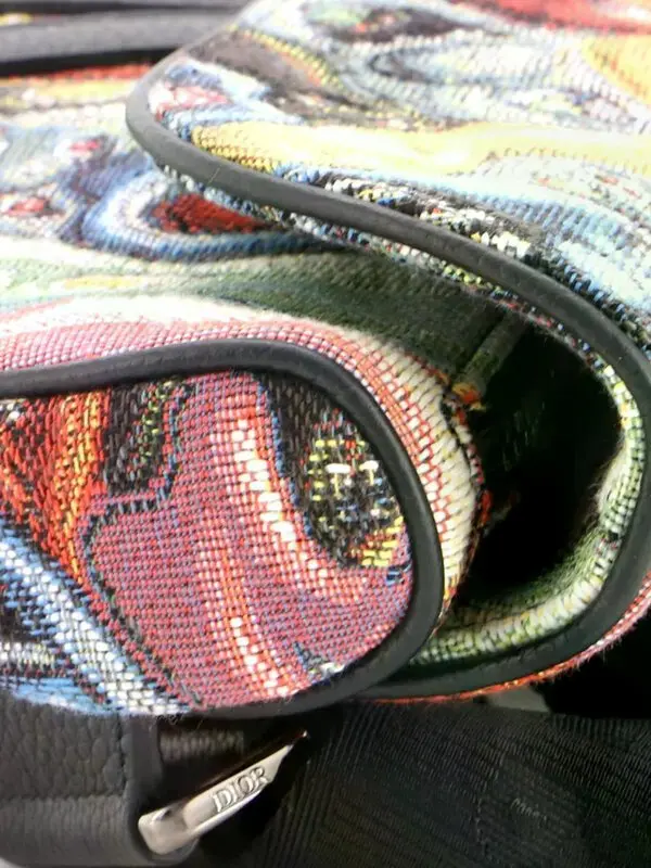 Dior Kenny Scharf Saddle Jacquard Crossbody Bag - Multicolour