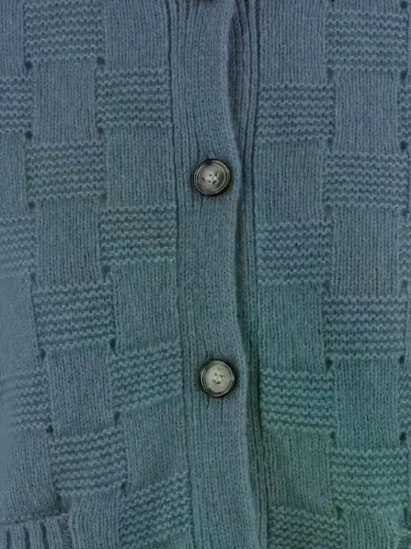 ALLUDE Basket-weave Knit Cardigan