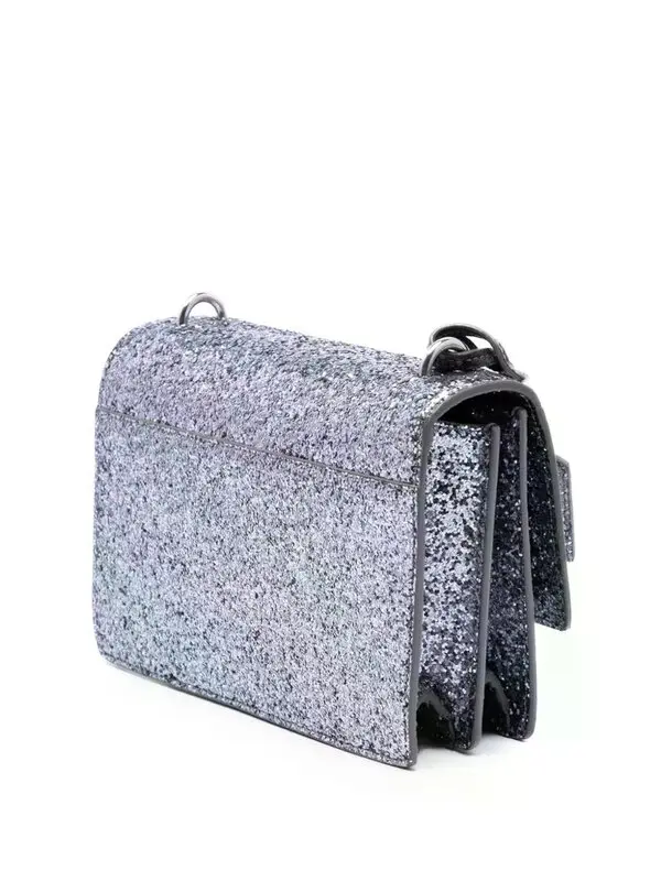Saint Laurent 2016 Small Glitter Leather Monogram Sunset Crossbody Bag