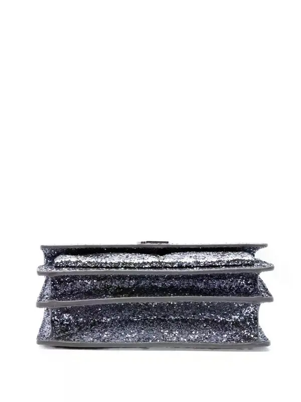Saint Laurent 2016 Small Glitter Leather Monogram Sunset Crossbody Bag