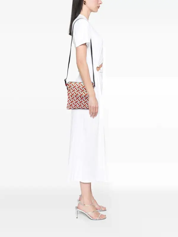 Burberry Tb Monogram Nylon Flat Messenger Bag