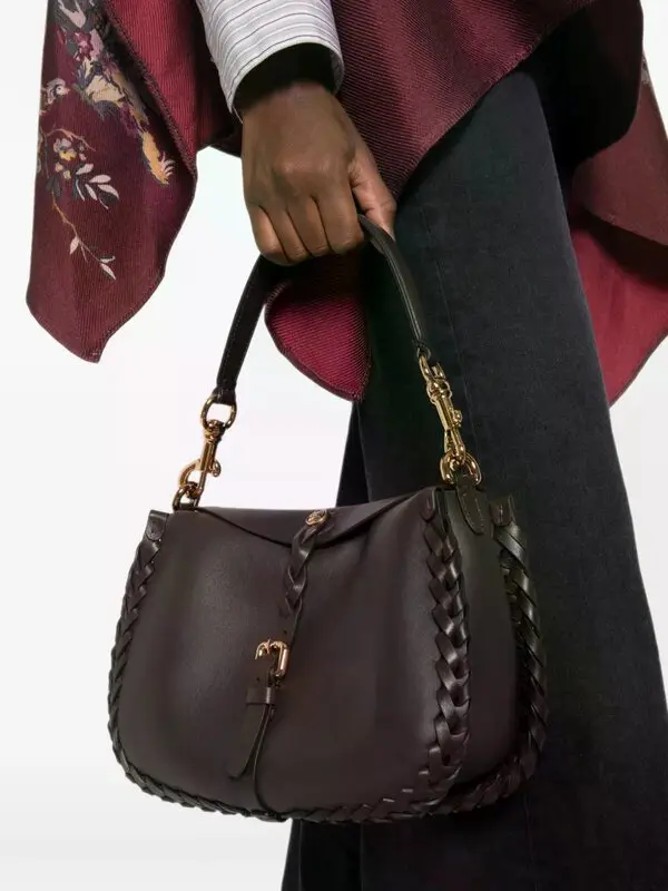 Etro Braided Leather Shoulder Bag