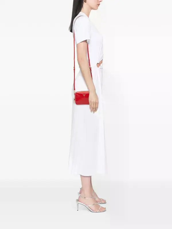 Prada 2010-2026 Mini Saffiano Vernice Camera Bag Crossbody Bag