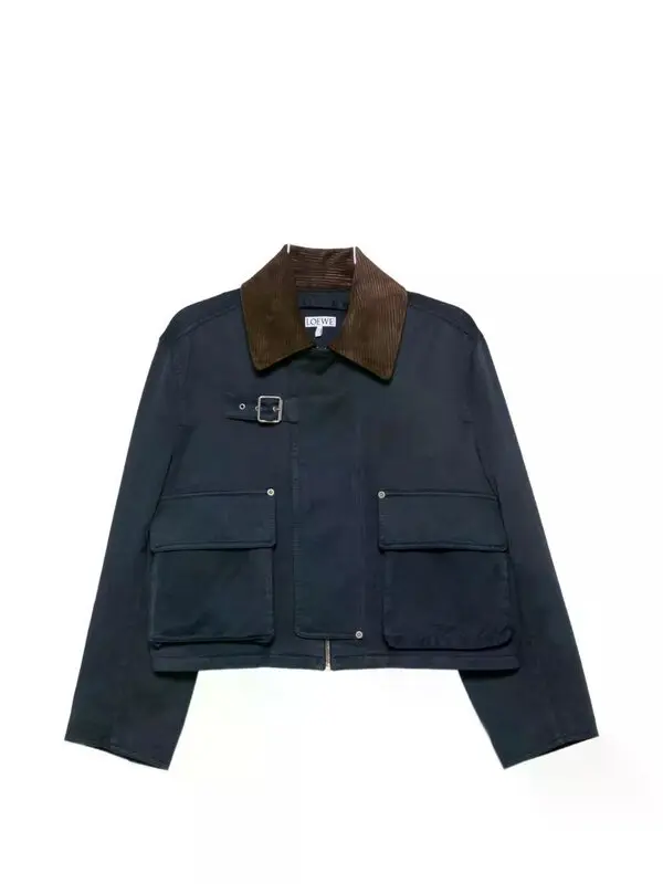 Loewe Buckle-detail Flap-pockets Jacket - Blue