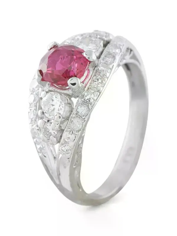 LB EXCLUSIVE Ruby And Diamond Ring - Silver