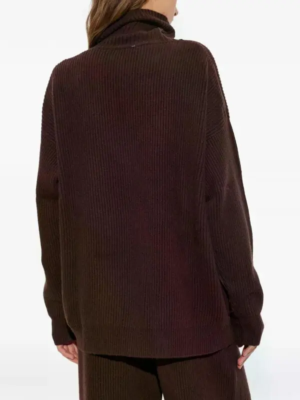 Sportmax Ribbed Knit Zip-fastening Sweater