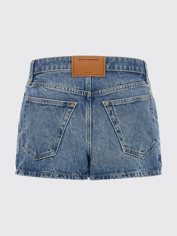 Alexander Wang Slim Fit Cotton Denim Miniskirt