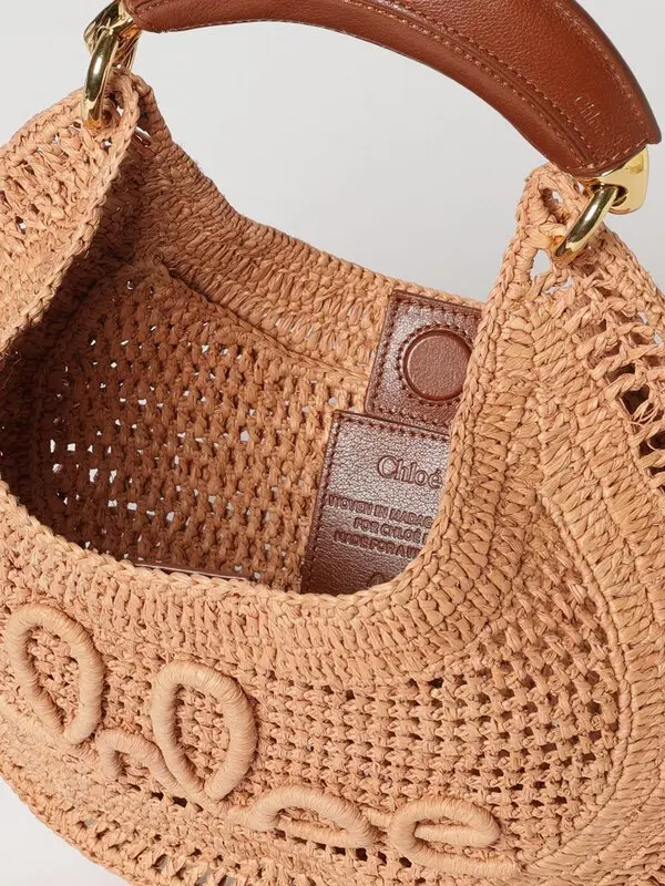 Chloé Woven Shoulder Bag - Beige