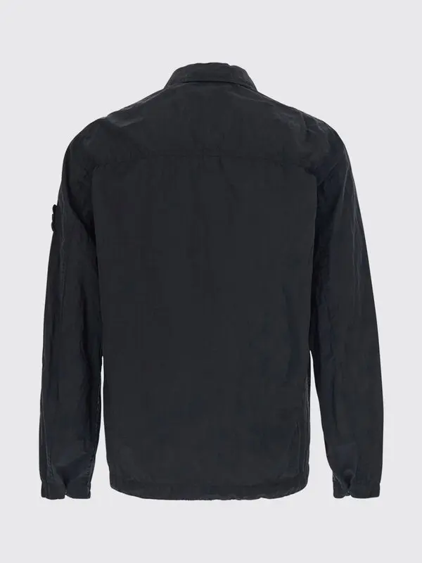 Stone Island Econyl® Recycled Nylon Shirt Jacket With Zip And Logo