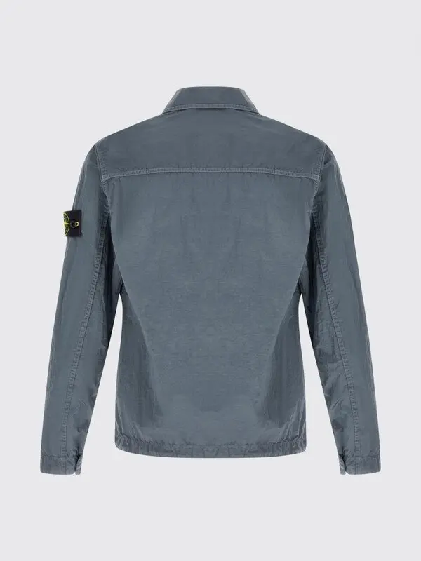 Stone Island Econyl® Recycled Nylon Shirt Jacket With Zip And Logo