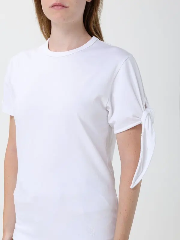 JW Anderson Slim Fit Cotton T-shirt With Bow Appliqu