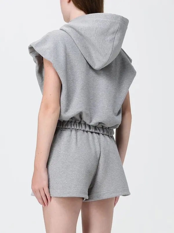 Fendi Short-sleeved Relaxed Fit Cotton Hoodie With Dropped Shoulders