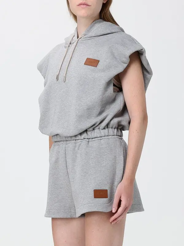 Fendi Short-sleeved Relaxed Fit Cotton Hoodie With Dropped Shoulders