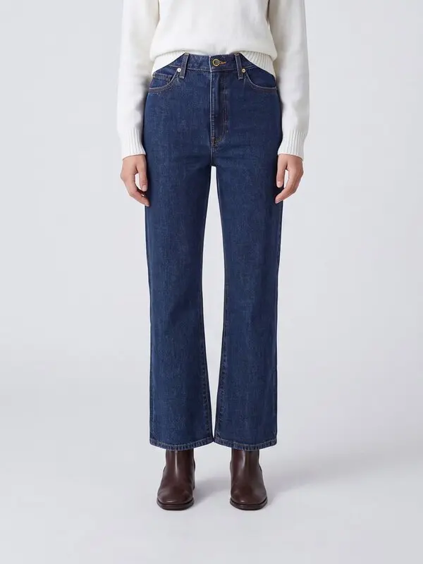 Khaite Abigail High-waisted Skinny Jeans In Cotton Denim - Blue 1