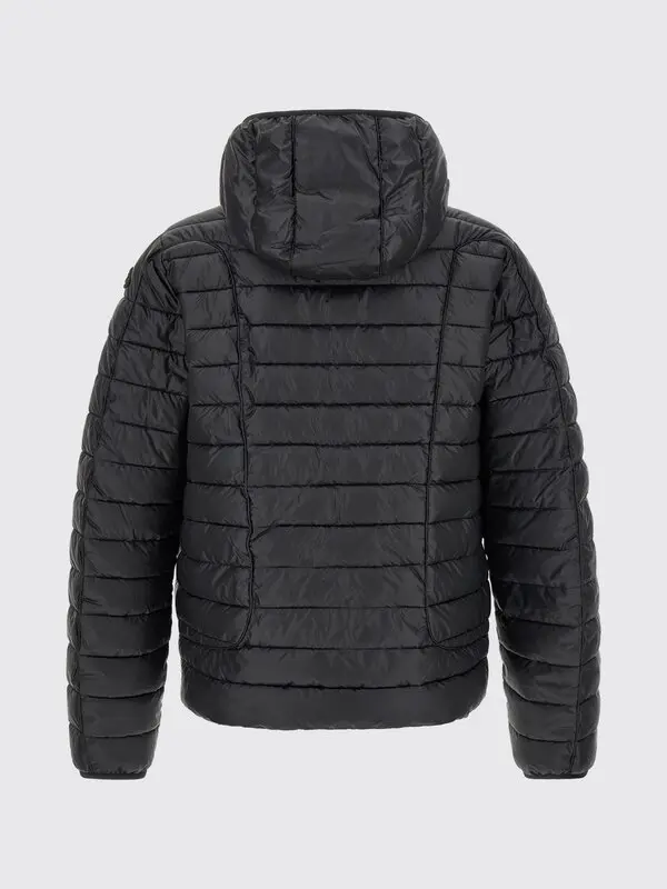 DIESEL® Hooded Quilted Short Nylon Puffer Jacket With Zip Closure