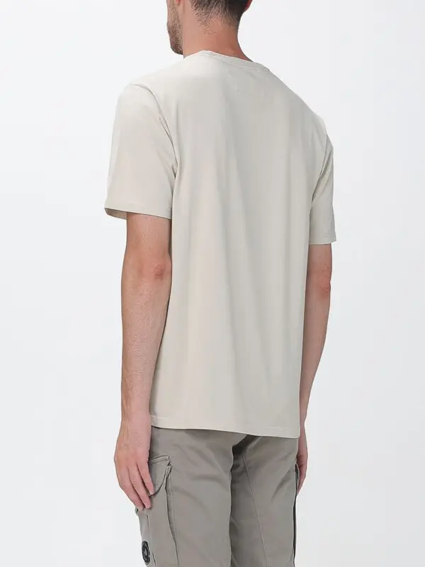 C.P. COMPANY Short-sleeved Cotton T-shirt With A Contrasting Logo On The Chest