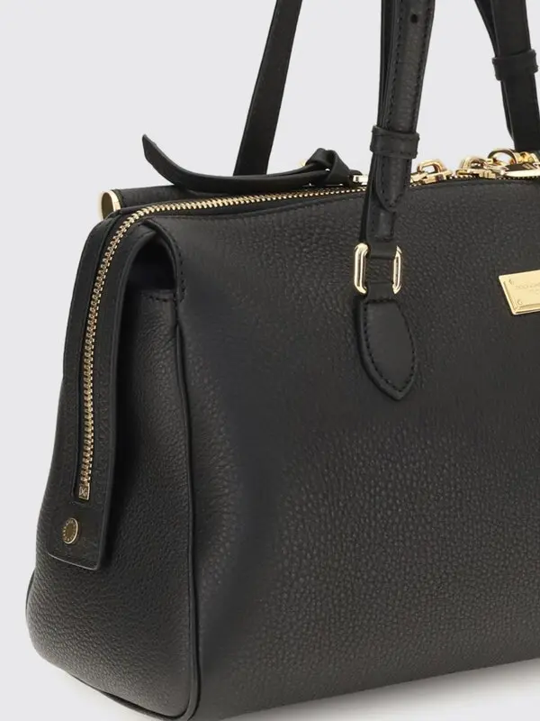 Dolce & Gabbana Grainy Leather Top Handle Bag - Black