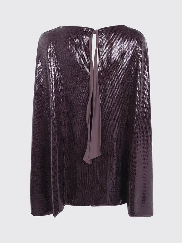 Alberta Ferretti Asymmetric Cropped Evening Top With Tie Fastening - Brown