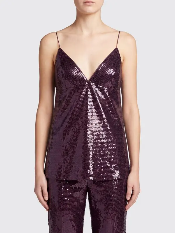Alberta Ferretti Embellished Camisole - Brown