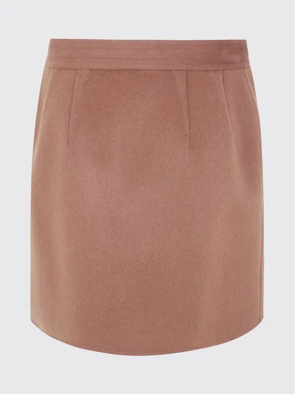 SEMICOUTURE High-waisted Wool Wrap Miniskirt - Red