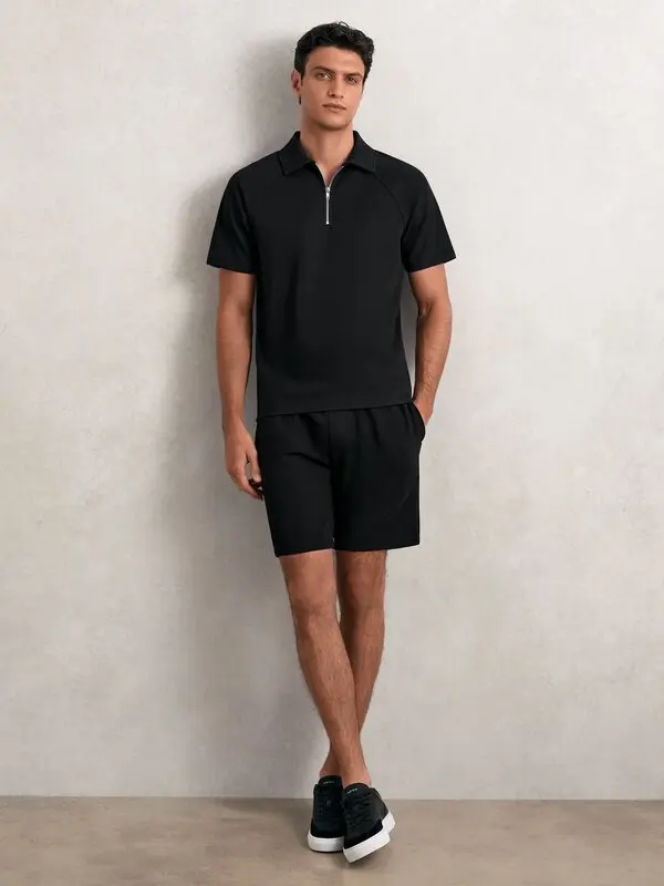 REISS Textured Drawstring Shorts