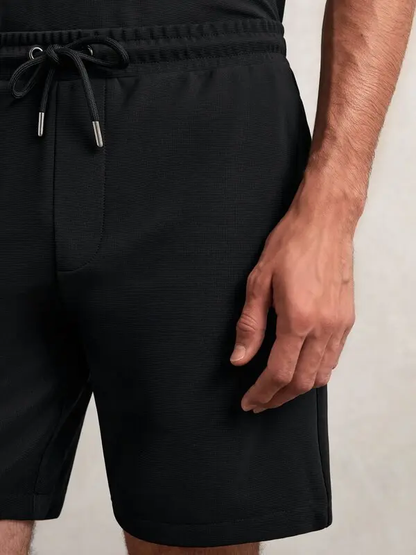 REISS Textured Drawstring Shorts