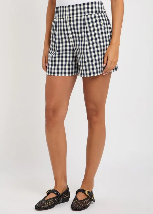 Veronica Beard Haina Gingham Seersucker Shorts