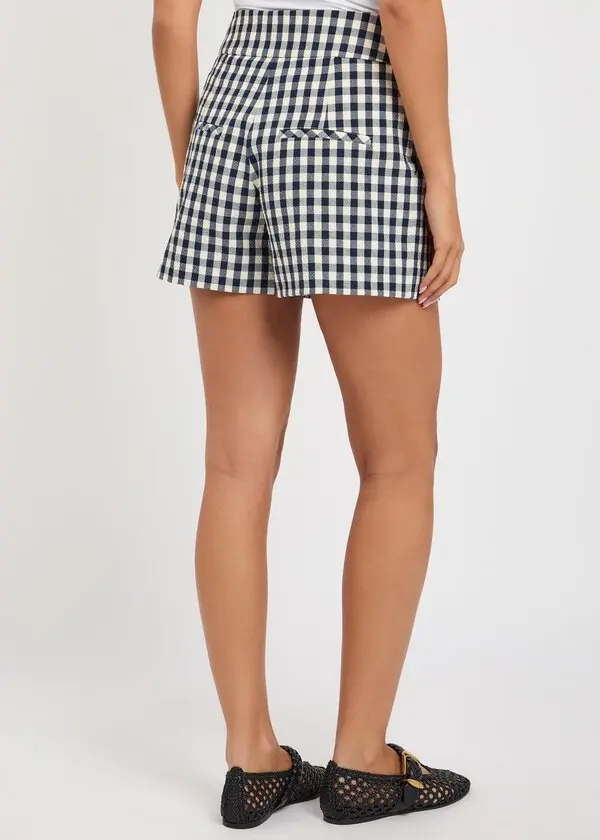 Veronica Beard Haina Gingham Seersucker Shorts