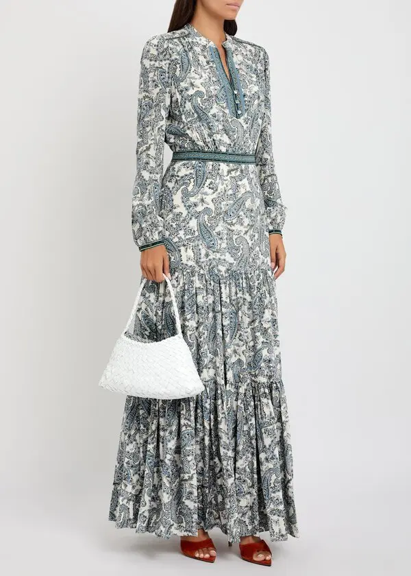 Veronica Beard Paisley-print Silk-blend Maxi Dress