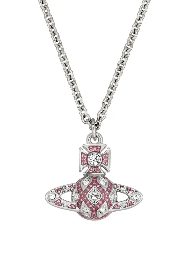 VIVIENNE WESTWOOD Rachelle Orb Pendant Necklace With Crystal Embellishments - Silver