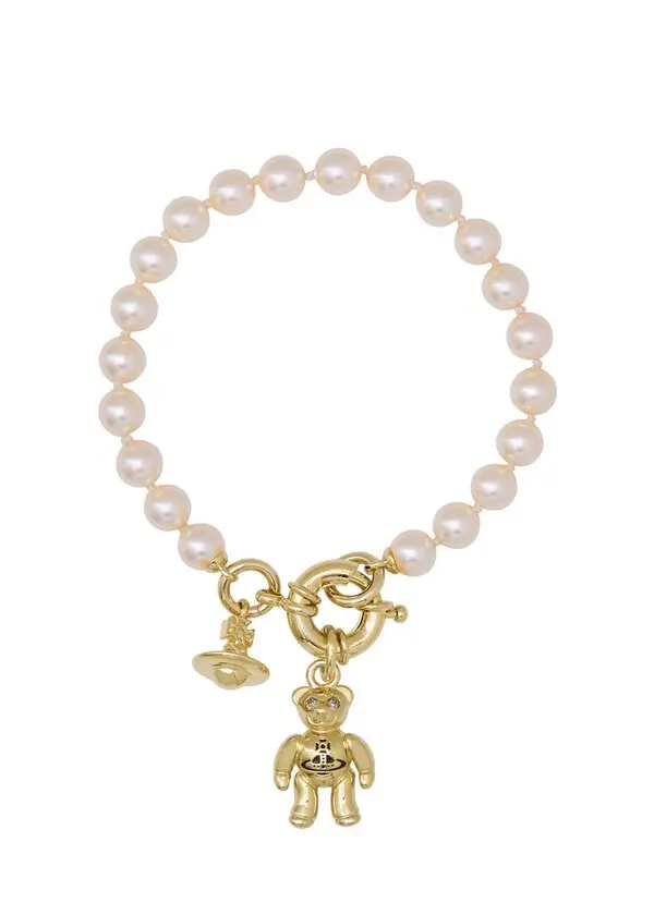 VIVIENNE WESTWOOD Ruby Teddy Pearl Bracelet