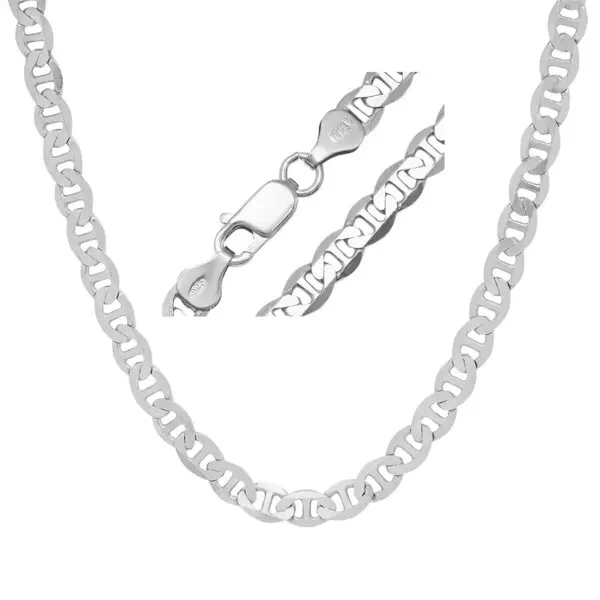 KYLIE HARPER Thick/heavy 5.5mm Italian Sterling Gucci/mariner Chain Necklace 22" 24 - Silver
