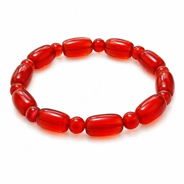 ORIGIN OF HEARTS Solara Bracelet Natural Agate Gemstone - Red