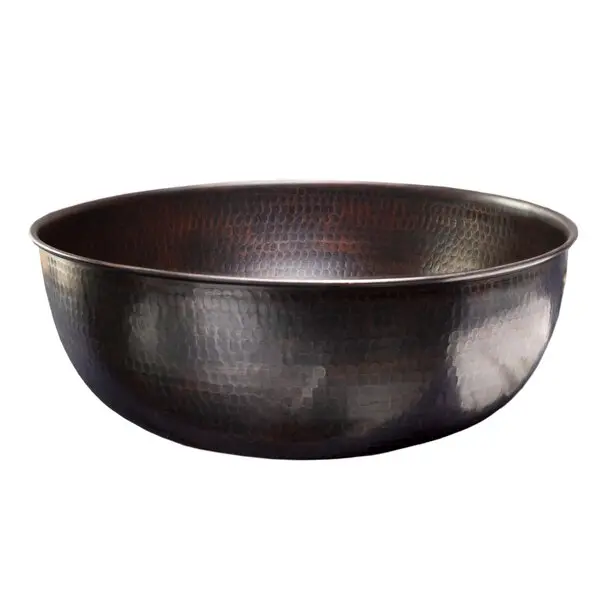 ANATOLIACRAFT Hammered Dark Copper Foot Spa Bowl