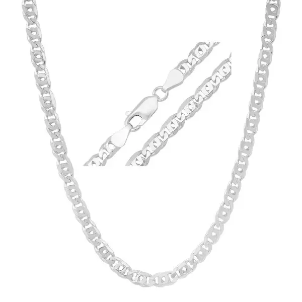 KYLIE HARPER Thick/heavy Tiger Eye Chain Necklace 925 Italian - Silver