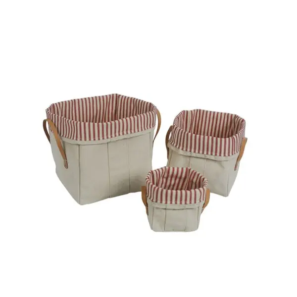 D. RENE & CO The Canvas Storage Basket Collection - Red