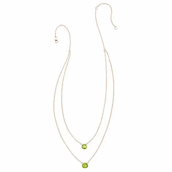 HEATHER HAWKINS Gold-filled Peridot Gemstone Necklace - Green