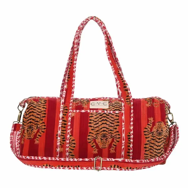 CYC The Tibetan Tiger Velvet Weekender - Red
