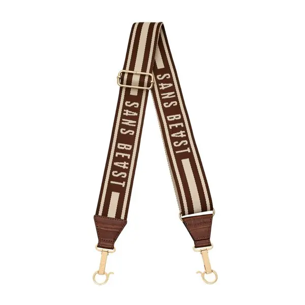 SANS BEAST Corridor Bag Strap Chestnut + Gold - Brown