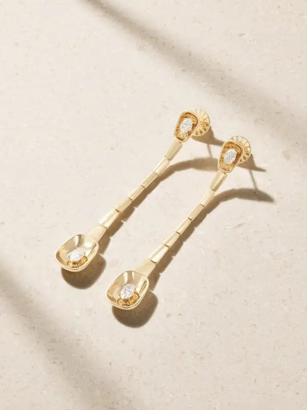 Nikos Koulis 18-karat Diamond Drop Earrings