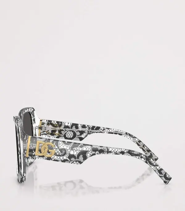 Dolce & Gabbana Lace Print Square Sunglasses